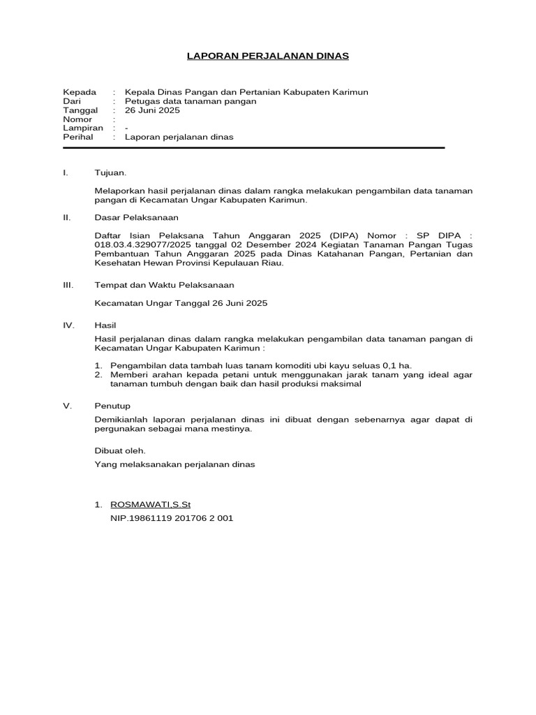 Contoh LPD Reporter 26 Juni | PDF