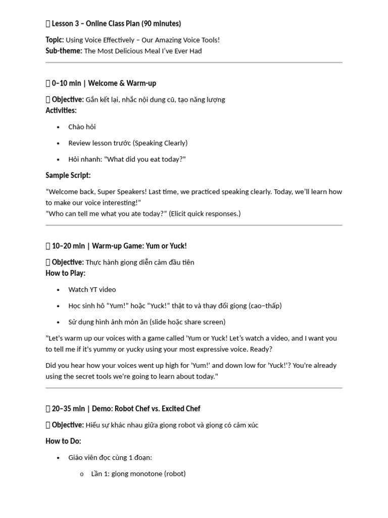 Public Speaking Lesson 3 | PDF | Foods | Cuisine