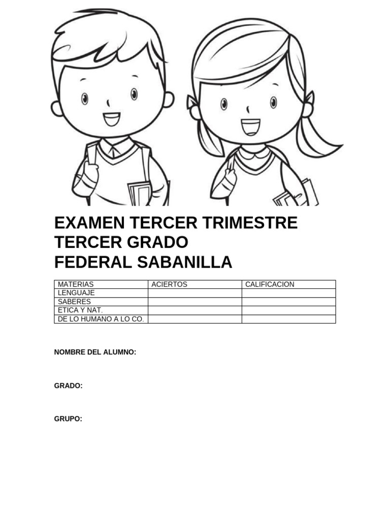 Examen Tercer Grado: Tercer Trimestre | PDF | Aves