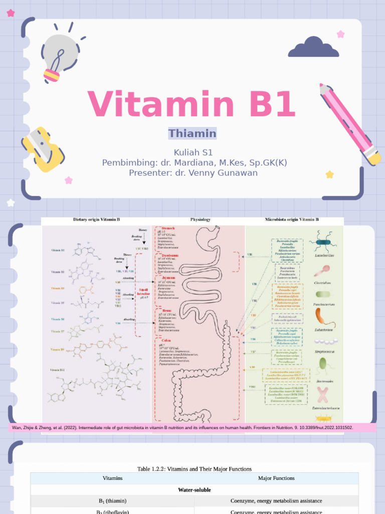 Vitamin B1 - Venny Gunawan | PDF | Biochemistry | Chemistry
