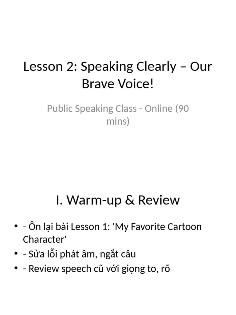 Lesson2 PublicSpeaking | PDF