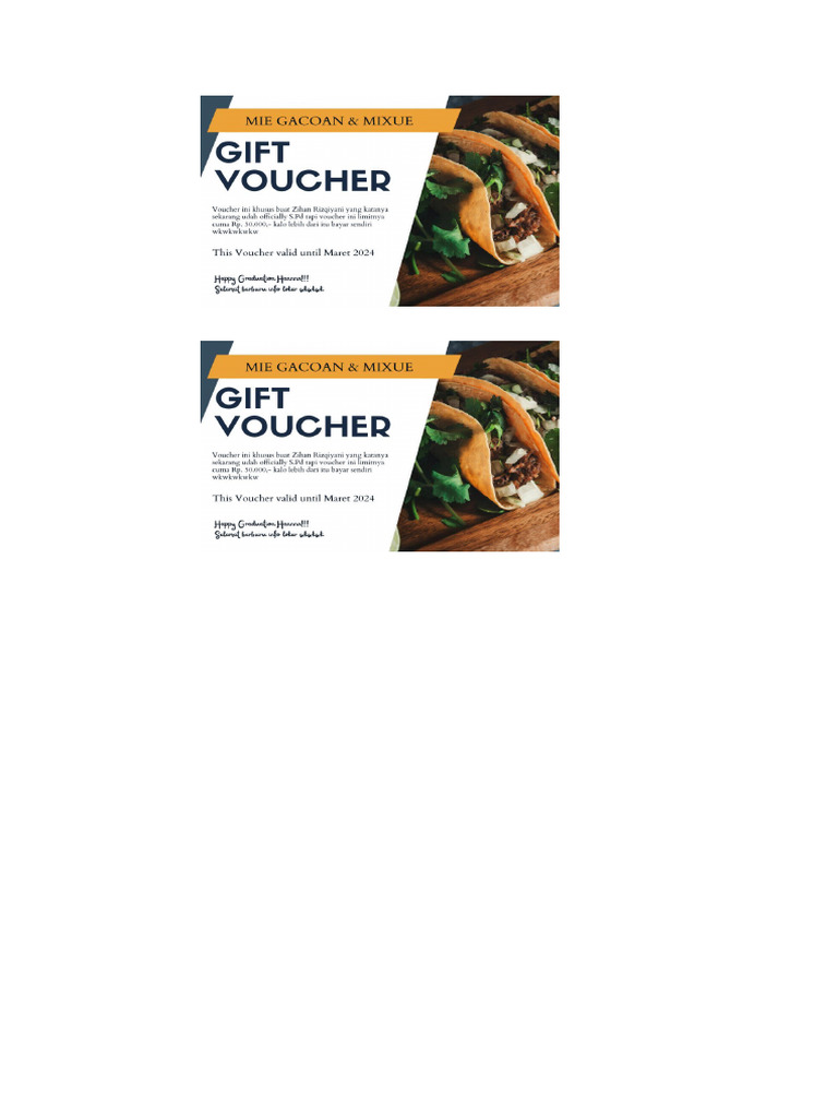 Voucher Gift | PDF