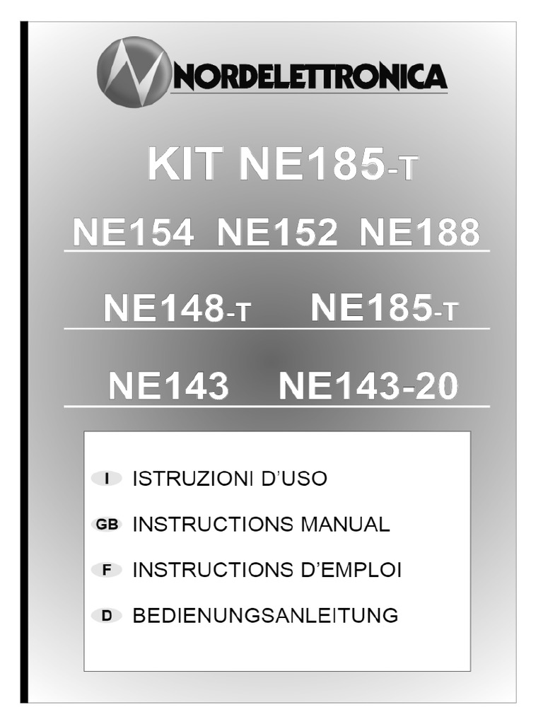 NordElettronica Centralina NE152 KIT NExxx X | PDF