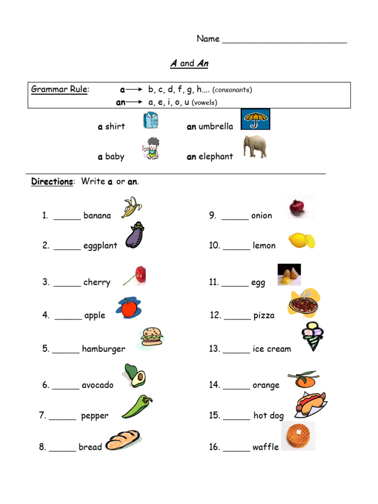 Using A and An | PDF