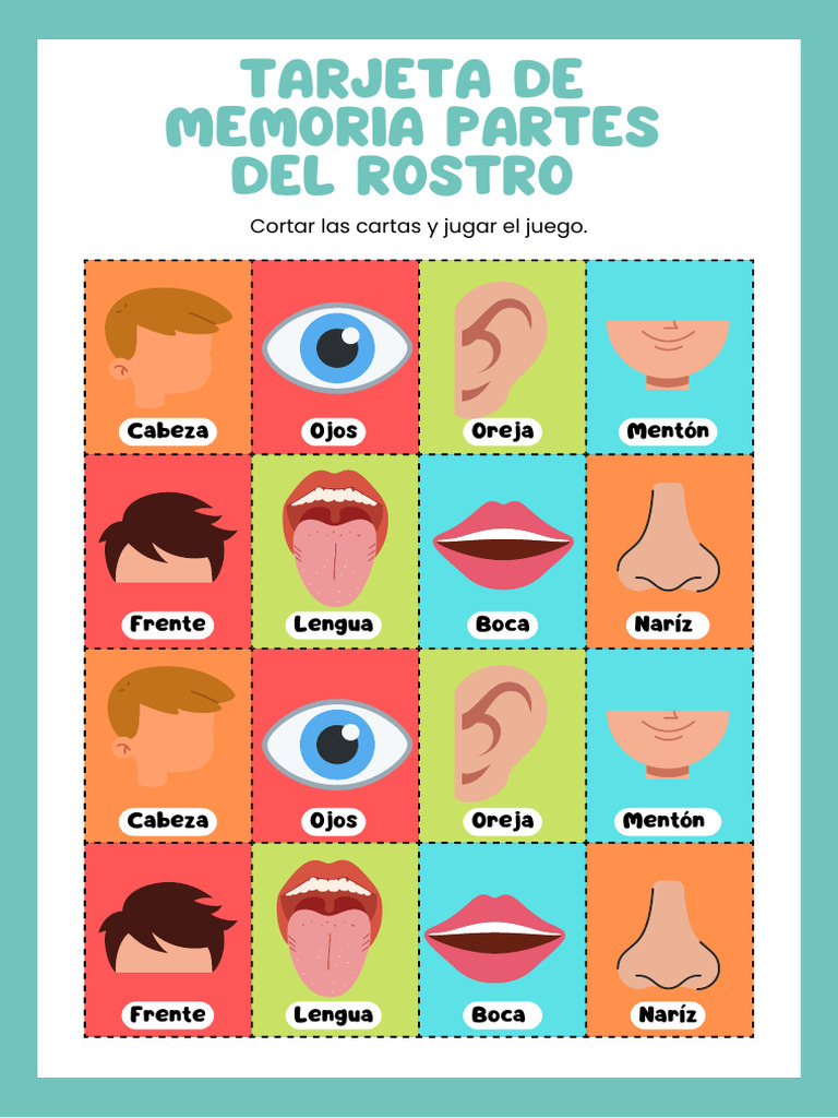 Juego de La Memoria Partes Del Cuerpo | PDF