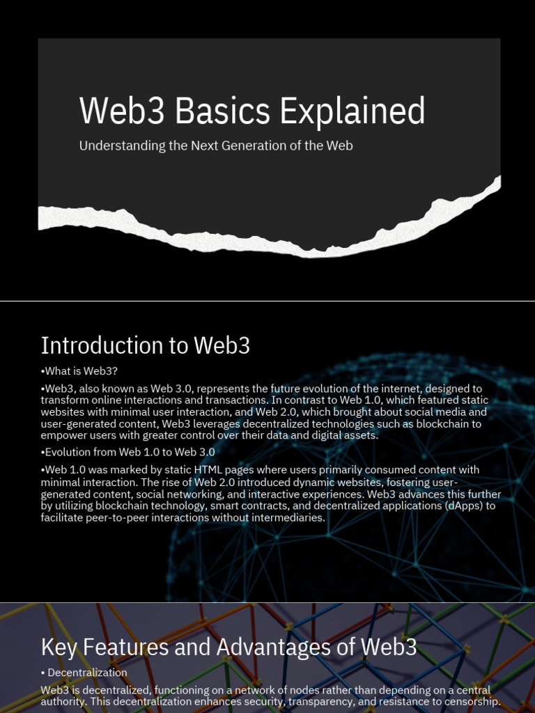 Web 3 Basics Explained 1719333602 | PDF | Cryptocurrency | World Wide Web