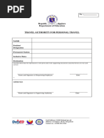 Travel Order Form | PDF