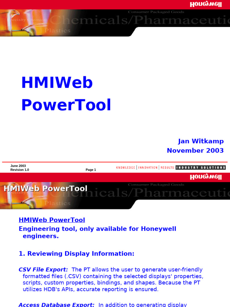 HMIWeb PowerTool | PDF | Databases | Microsoft Access