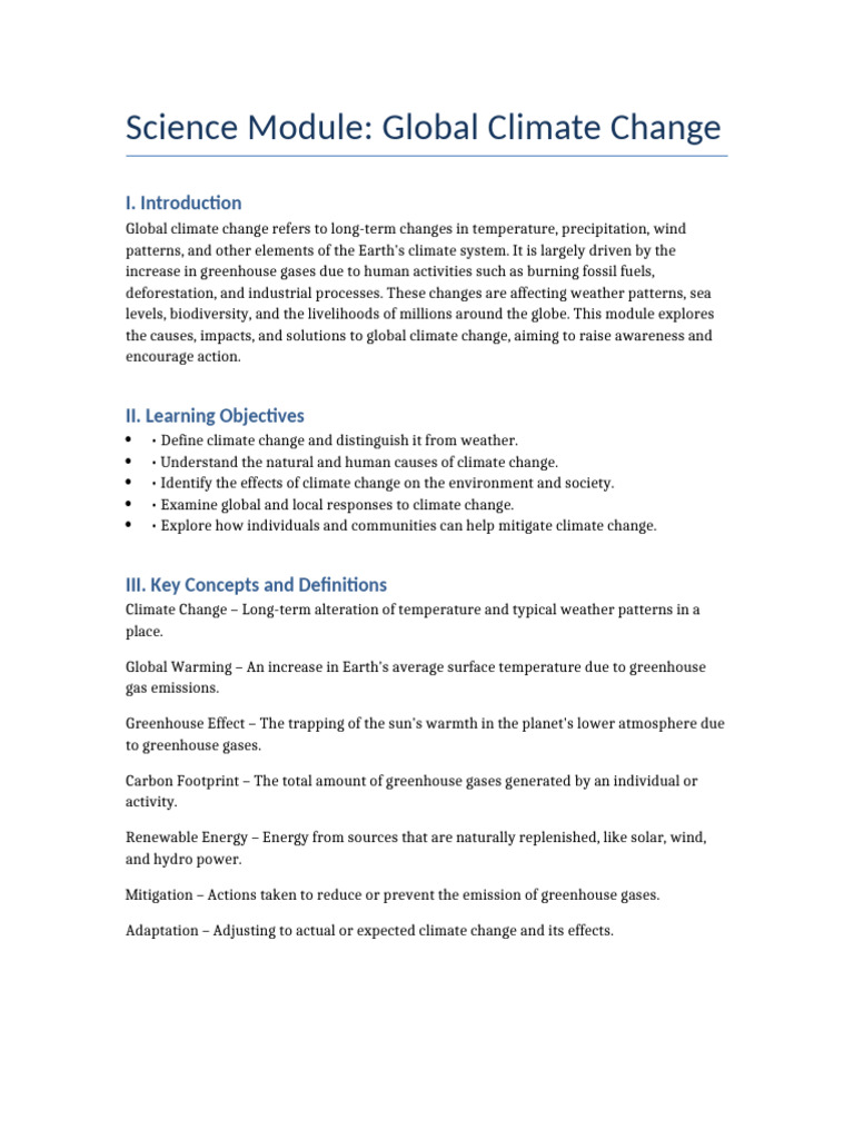 Understanding Global Climate Change | PDF | Climate Change | Climate ...