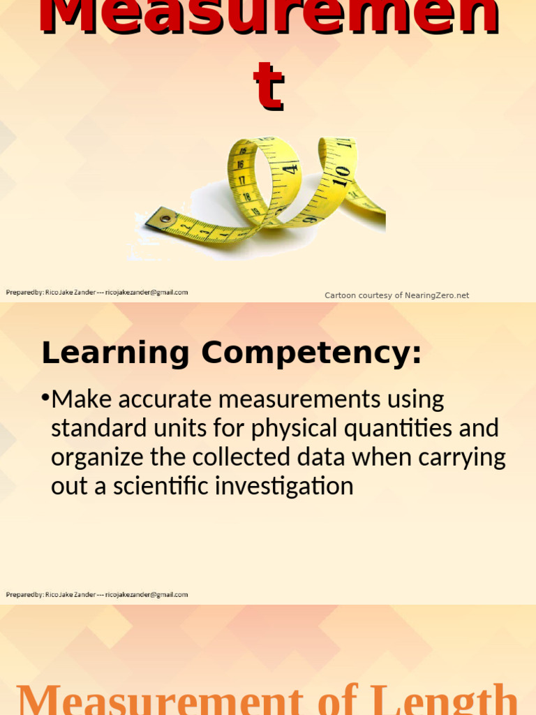 Sci 7 q1 7 Make Accurate Measurements Using Standard Units For Physical Quantities and Organize ...