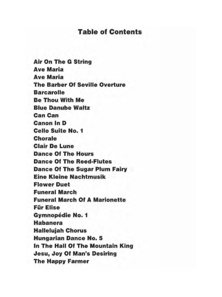 50 Most Popular Classical Melodies | PDF