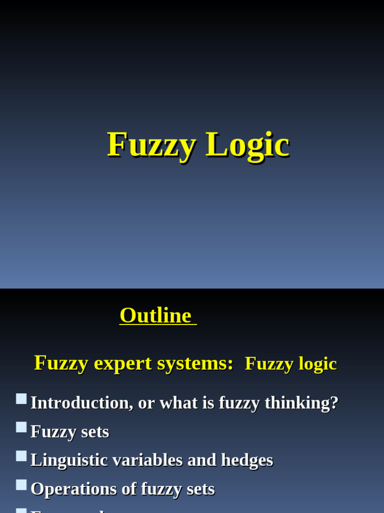 Lecture Basic of Fuzzy Logic | PDF | Fuzzy Logic | Logic