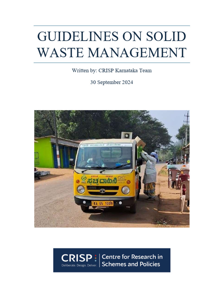 SWM Guidelines CRISP September 2024 240930 211810 | PDF | Waste ...