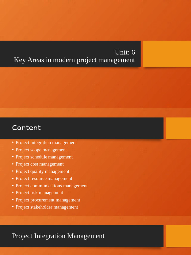 Chapter - 6 - Key Areas of Project Management | PDF | Project Management | Cost Accounting