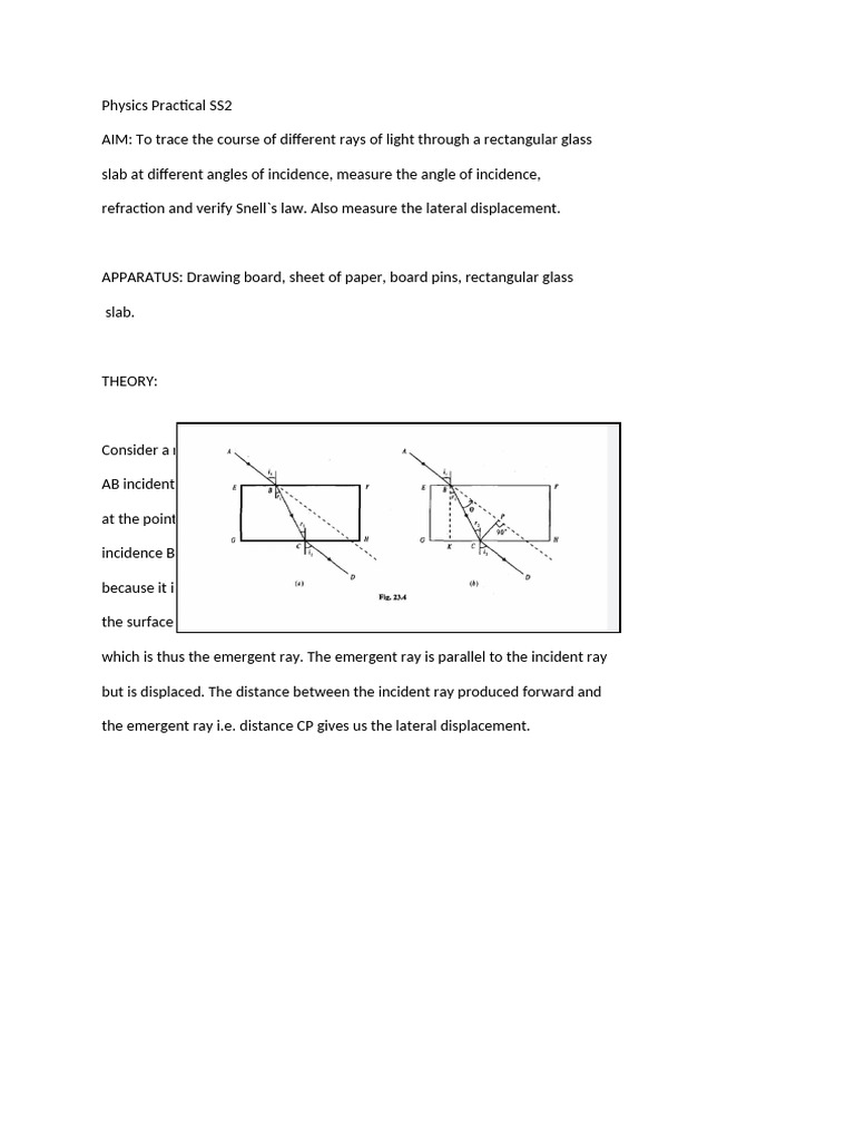 Ss2 Physics Practical | PDF