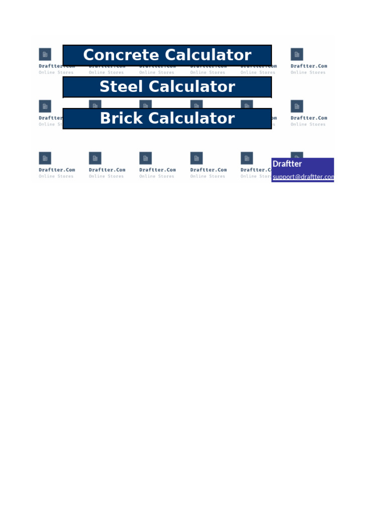 Brick-Steel-Concrete Estimation Excel Spreadsheet | PDF | Foot (Unit ...