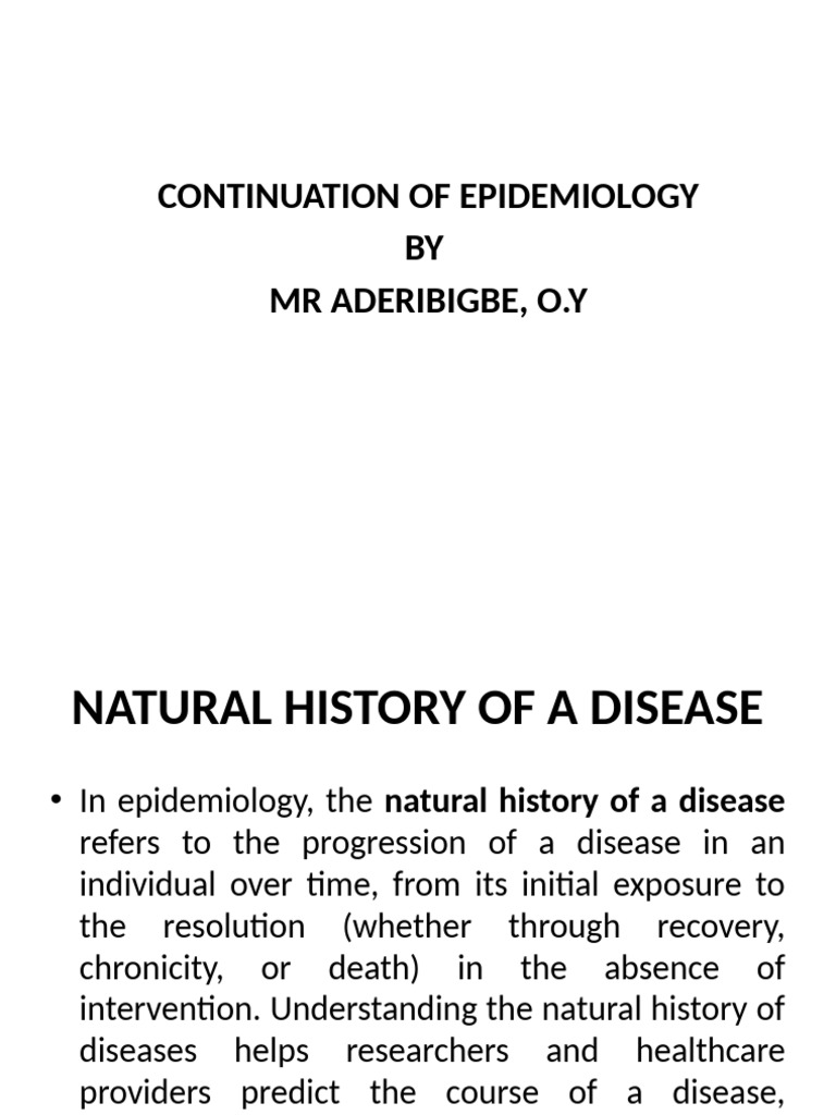 Natural History of Disease in Epidemiology | PDF | Eradication Of ...