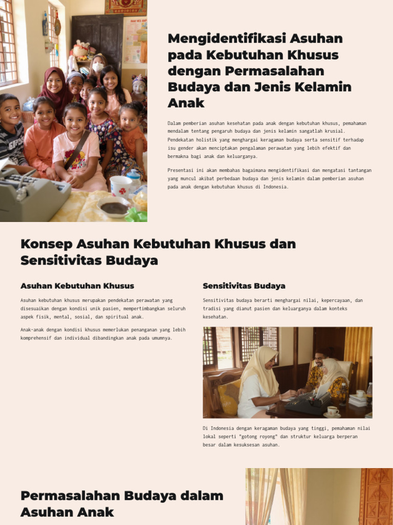 Mengidentifikasi Asuhan Pada Kebutuhan Khusus Dengan Permasalahan Budaya Dan Jenis Kelamin Anak ...