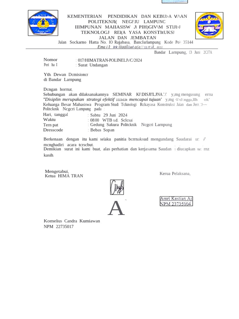 Surat Undangan Demis | PDF