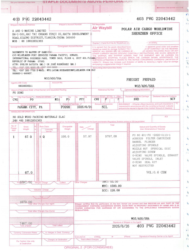 Awb - 401-Po-2025-0113 | PDF