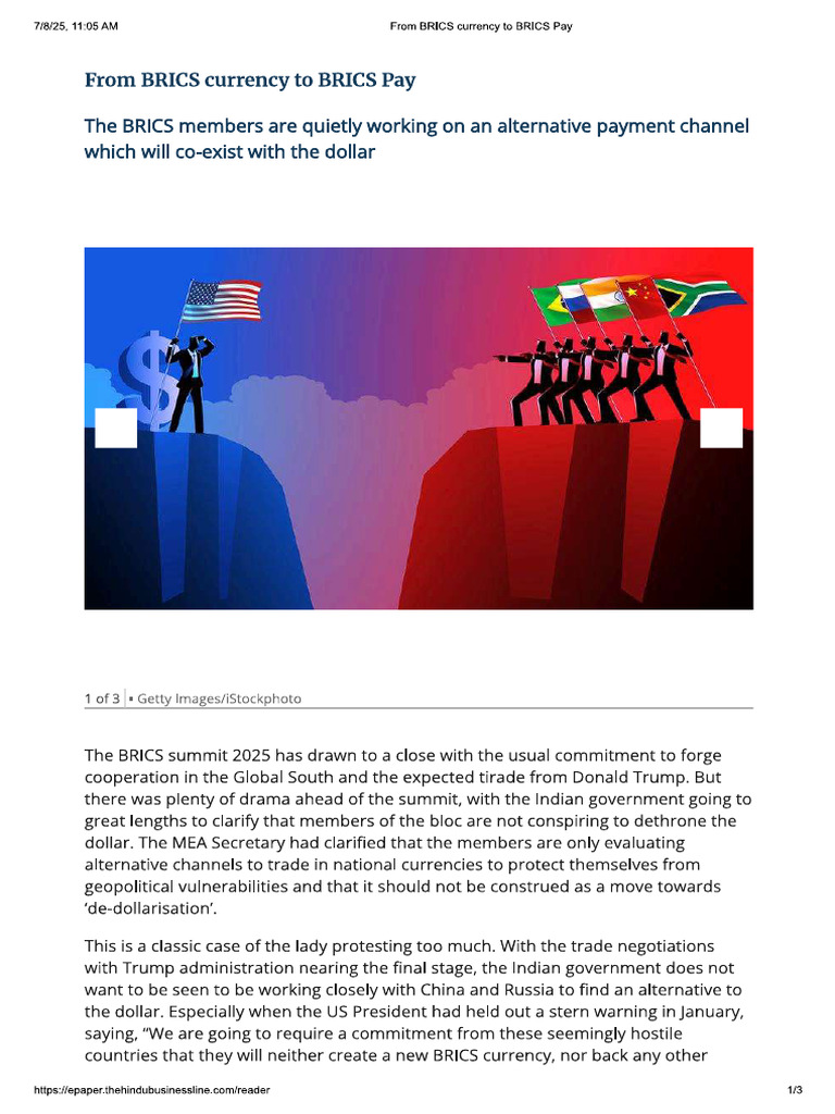 BRICS Pay - The New Global Payment System From BRICS 070725 | PDF