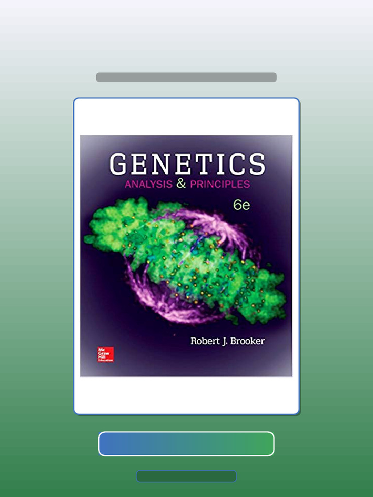 Genetics Analysis and Principles 6th by Brooker PDF Download | PDF | Science | Learning