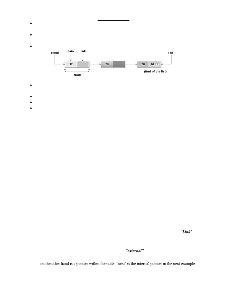 Linear Single Linked Lists | PDF | Pointer (Computer Programming) | Data