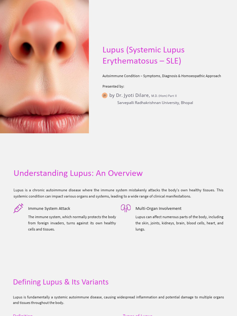 Understanding Lupus: Symptoms & Treatment | PDF | Autoimmune Disease ...