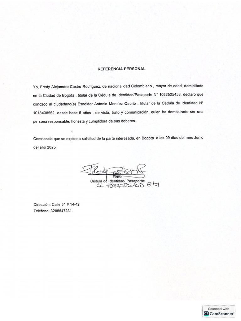 Referencia Personal | PDF