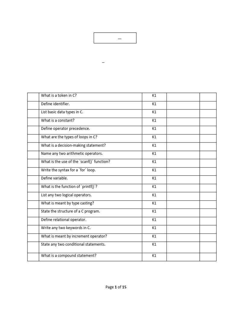 Programming in C - Impotant Questions | PDF | Pointer (Computer Programming) | Computer Program