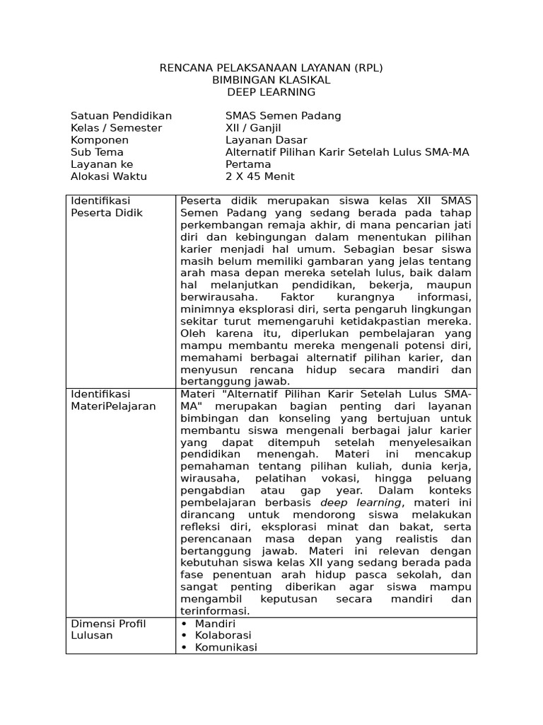 RPL BK Deep Learning | PDF