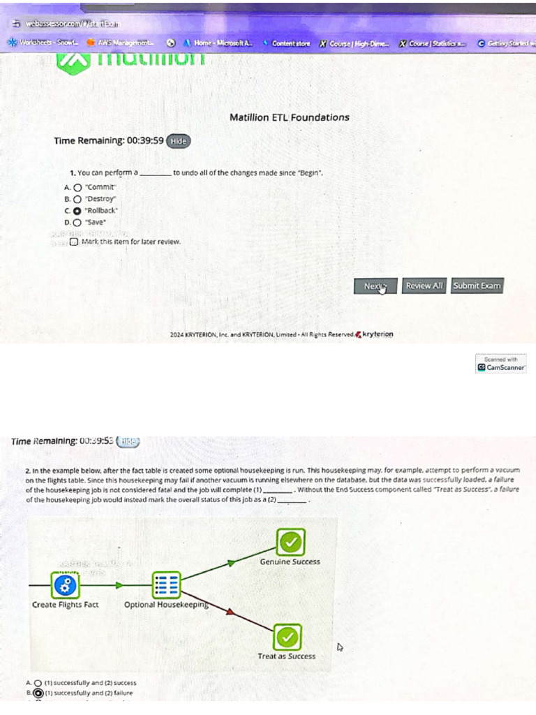 Matillion ETL Foundation Certification Exam All Live Questions Bank | PDF