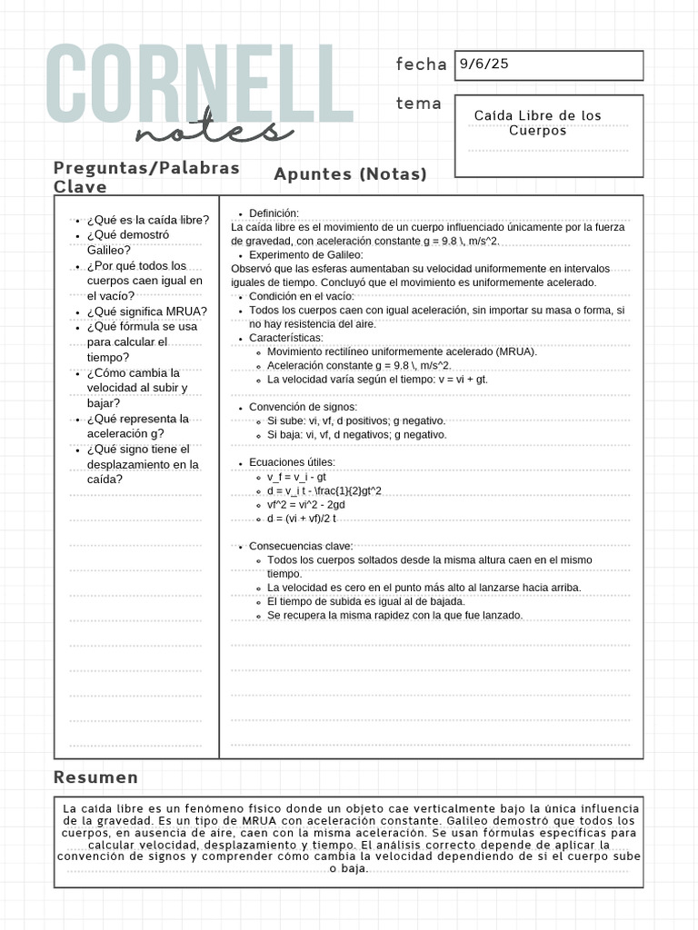 Cornell Note-Taking Digital and Printable Worksheet in Soft Blue ...
