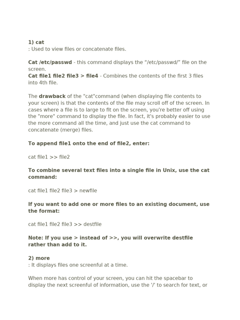UNIX Command | PDF | Computer File | Filename