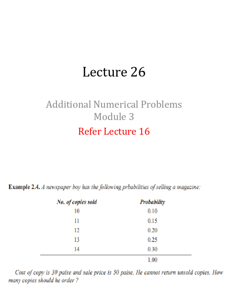 Lecture 26 | PDF