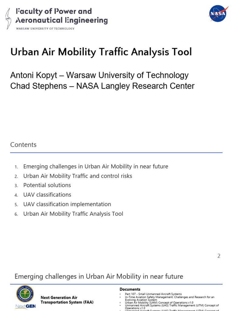 Urban Air Mobility Traffic Analysis Tool-Final v2 | PDF | Unmanned ...