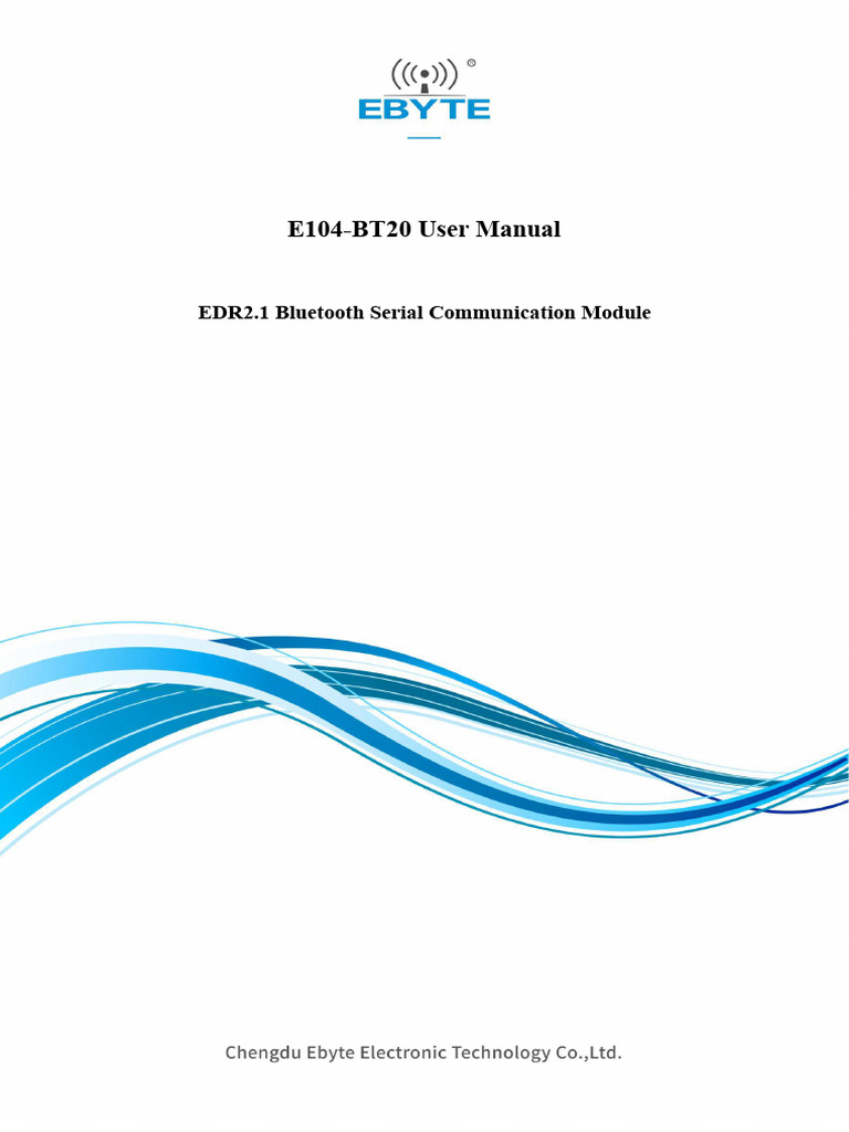 E104-BT20 UserManual EN v1.6 | PDF | Bluetooth | Computer Architecture
