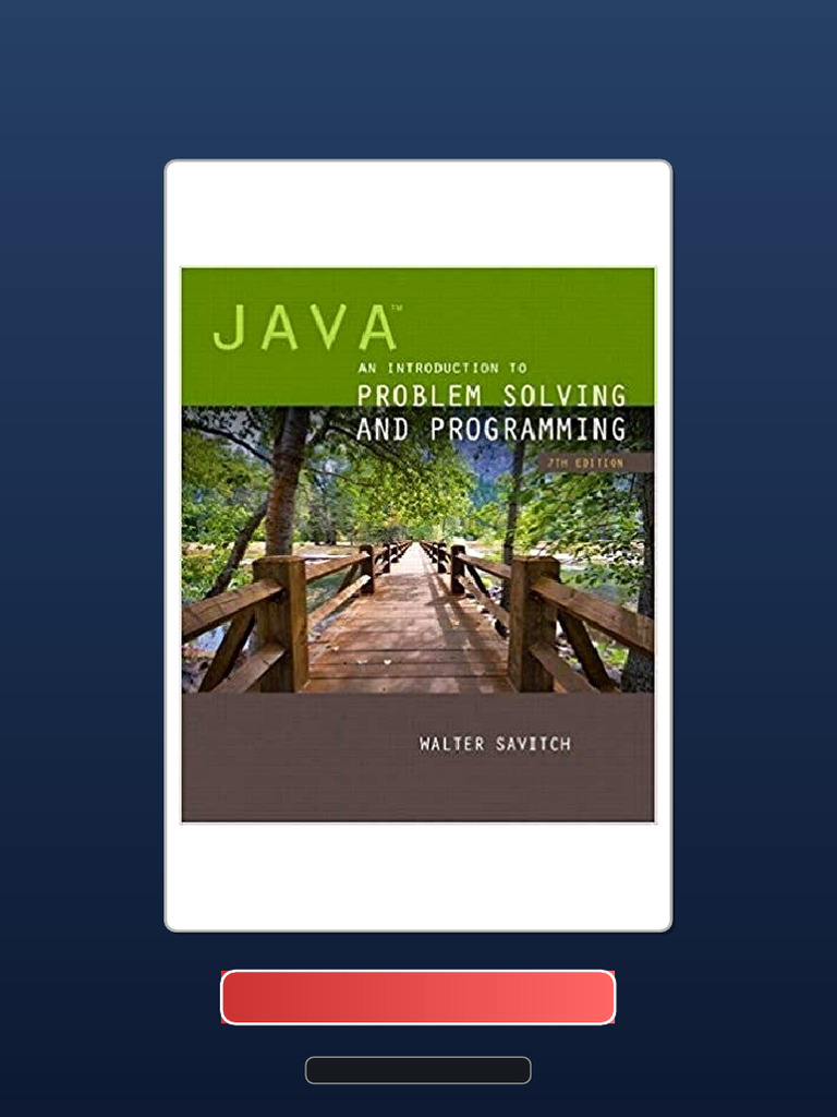 Java An Introduction To Problem Solving and Programming 7th Edition ...