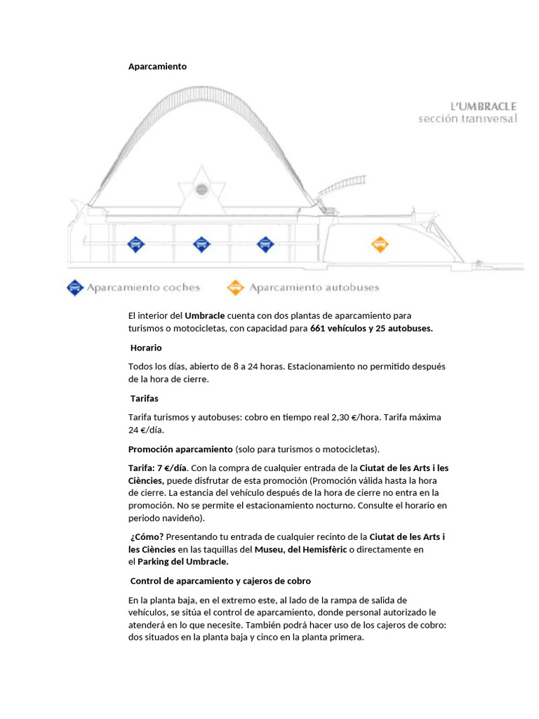 Aparcamiento en el Umbracle Valencia | PDF