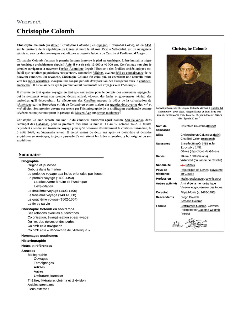 Christophe Colomb | PDF