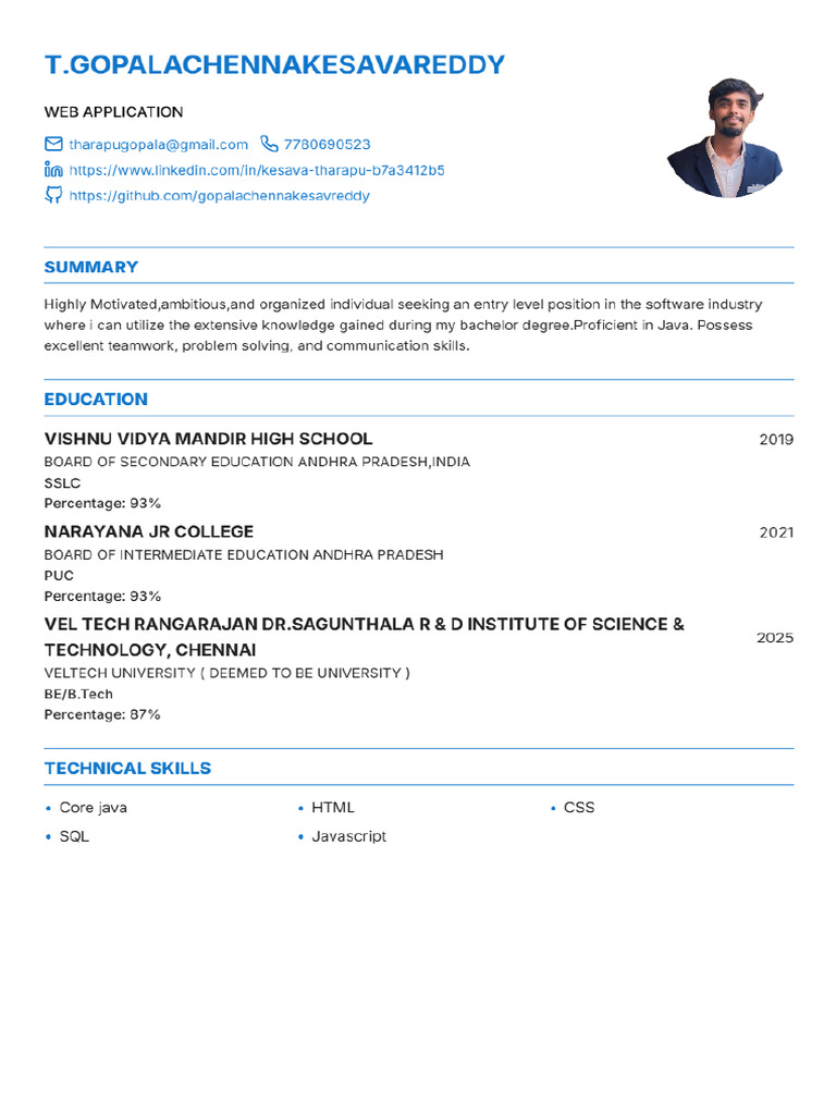 Resume Tap Academy | PDF