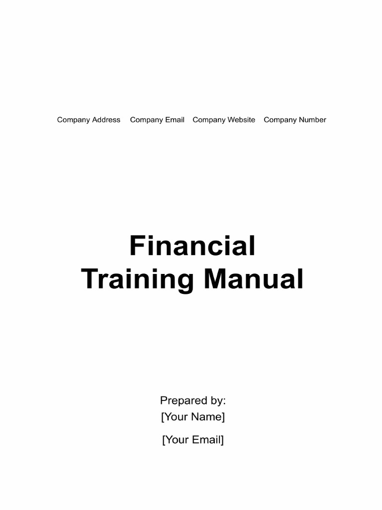 Financial Training Manual Template | PDF