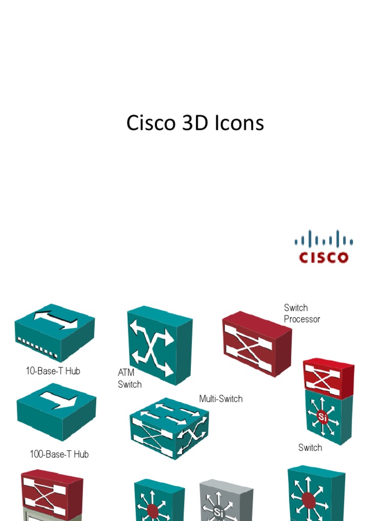 Cisco 3D Icons | PDF | Router (Computing) | Information Technology