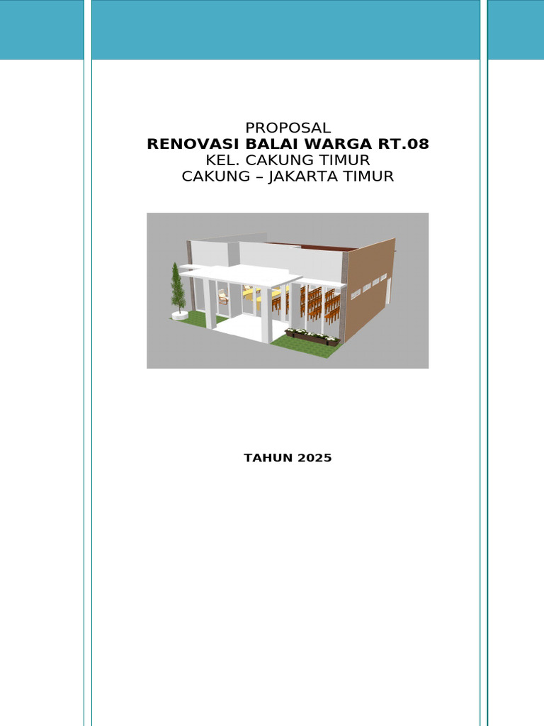 Proposal Permohonan Pembangunan Balai Pertemuan | PDF