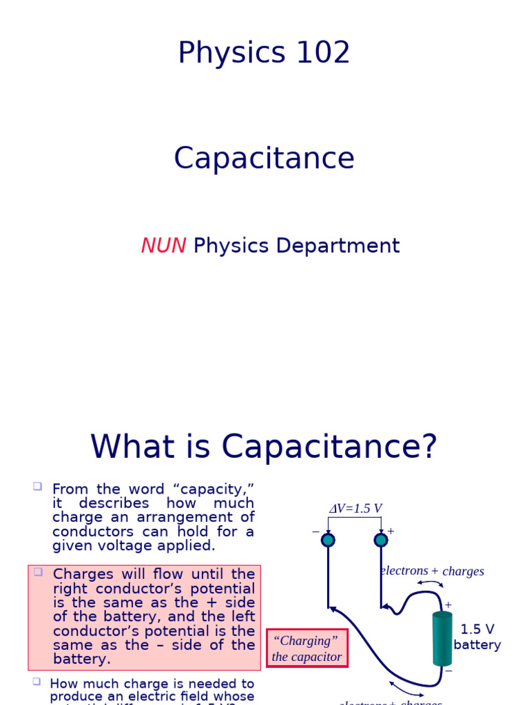 Understanding Capacitance in Physics | PDF | Capacitance | Capacitor