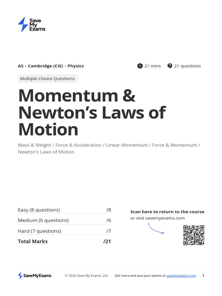 3 1 Momentum and Newtons Laws of Motion DGD6j92BVqGzJth5 | PDF | Force ...