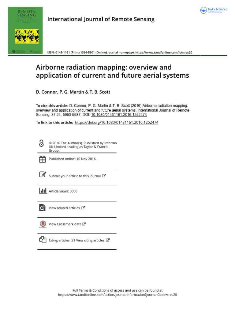 Airborne Radiation Mapping Overview and Application of Current and Future Aerial Systems | PDF ...