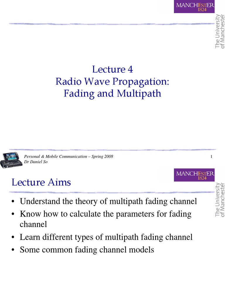 4 Radio Propagation - Fading | PDF | Radio Propagation | Spectral Density