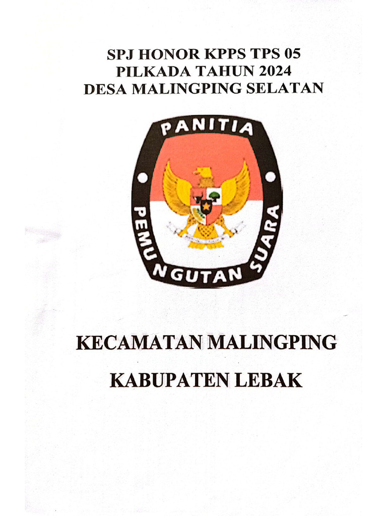 SPJ Honor Kpps Pilkada Tps 05 Malsel | PDF