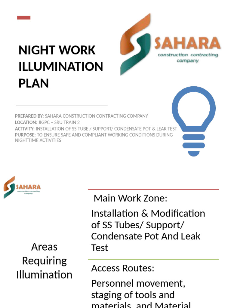 Night Work Illumination Plan A07 | PDF | Lighting